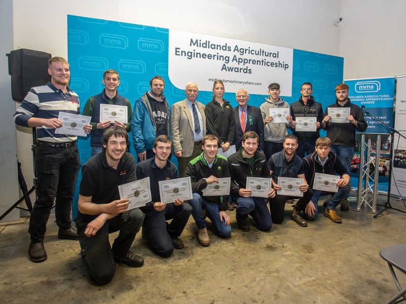 Apprentice agricultural engineers collect awards at Midlands Machinery Show - Farmers Guide